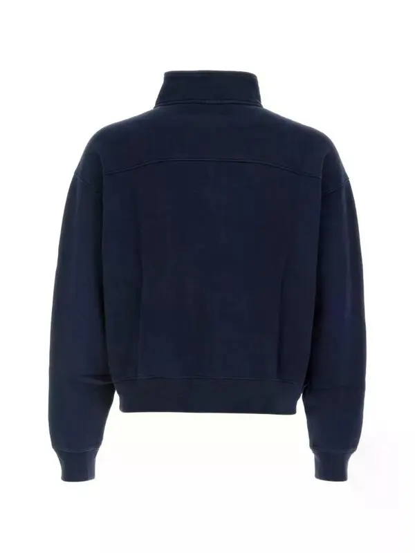 SPORTY & RICH Ny Crest Embroidered Sweater - Blue