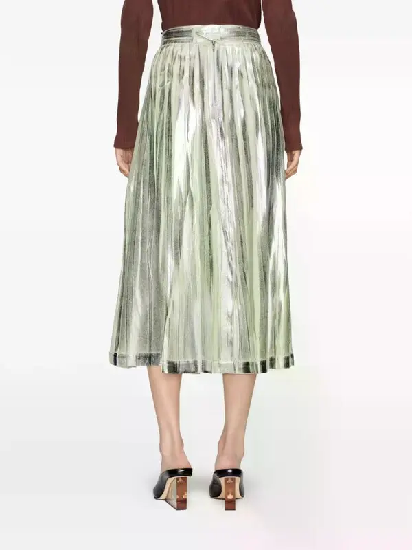 MAISON MARGIELA Foil-finish Pleated Skirt