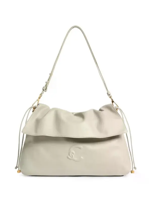COCCINELLE Medium Lidia Logo-debossed Shoulder Bag - Neutrals