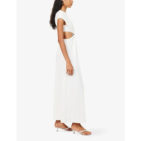 Christopher Esber Droplet Crystal Clasp Stretch-jersey Maxi Dress
