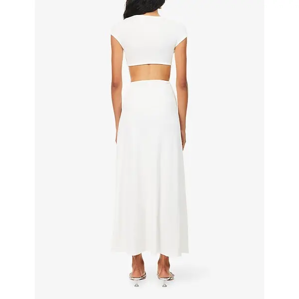 Christopher Esber Droplet Crystal Clasp Stretch-jersey Maxi Dress