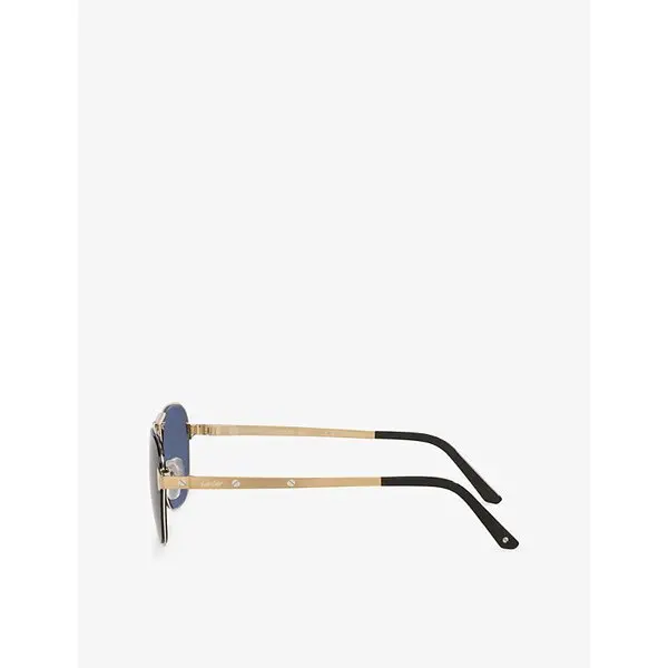 Cartier Ct0532s Pilot Metal Sunglasses