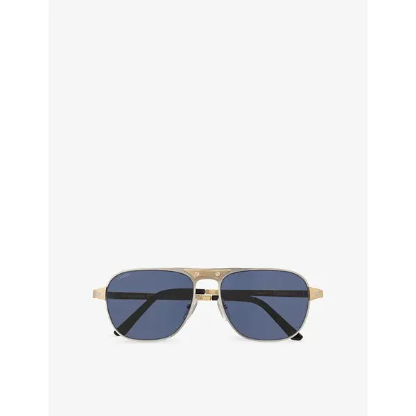 Cartier Ct0532s Pilot Metal Sunglasses