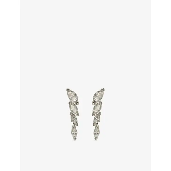SWAROVSKI Mesmera Rhodium-plated And Cubic Zirconia Earrings - Silver