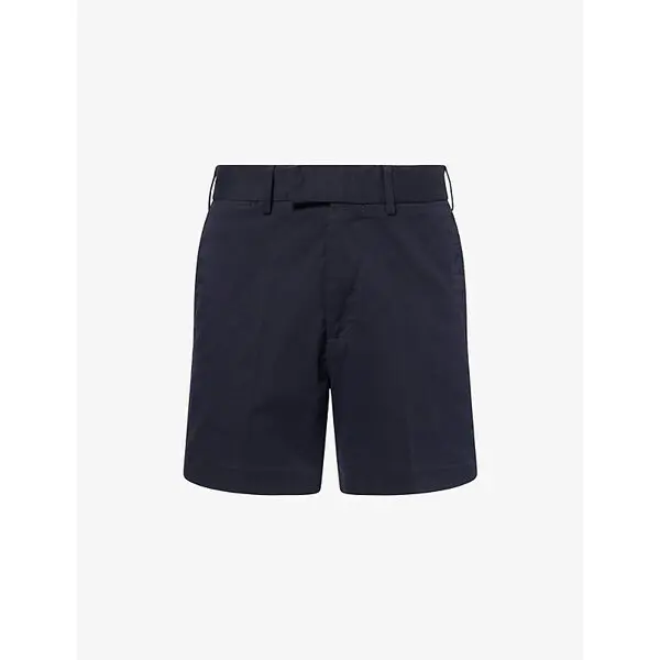 TOM FORD Mid-rise Stretch Cotton-twill Chino Shorts - Navy