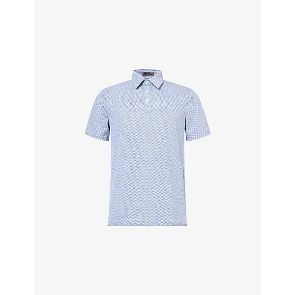 G/fore Mosaic All Play Stretch-cotton Polo Shirt - Twilight