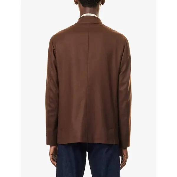Corneliani Notch-lapel Virgin-wool And Cashmere-blend Overshirt