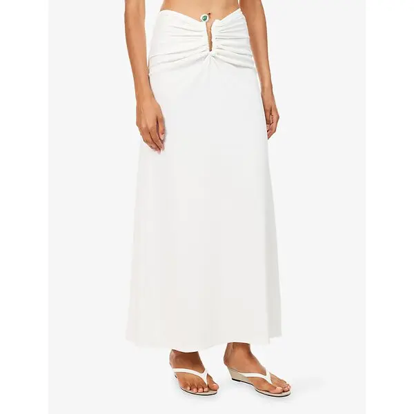Christopher Esber Droplet Crystal Stretch-knit Maxi Skirt