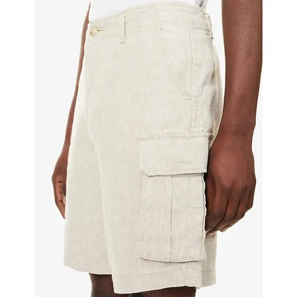 SUMMIT Wide-leg Cargo Linen Shorts