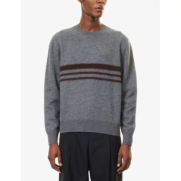 CRAIG GREEN Felt Stripe Merino-wool Jumper