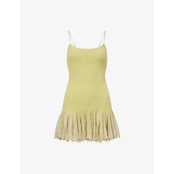 JADED LONDON Isen Knitted Mini Dress - Green