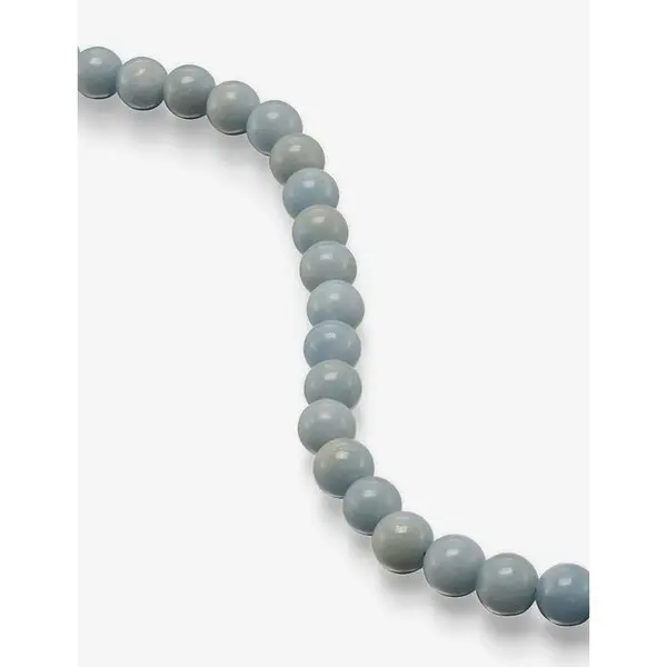 ANNIKA INEZ Classic Sphere Bead Sterling-silver Angelite Necklace