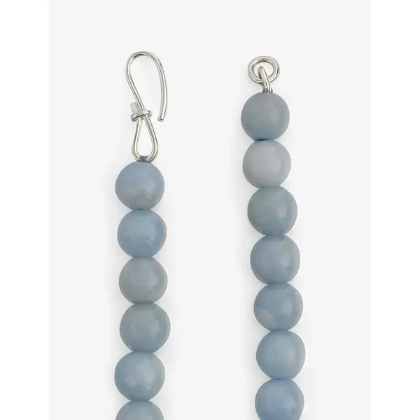 ANNIKA INEZ Classic Sphere Bead Sterling-silver Angelite Necklace