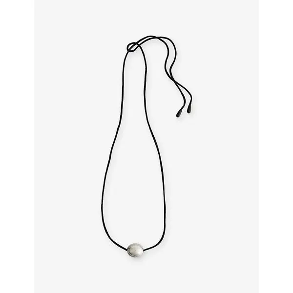 ANNIKA INEZ Small Ellipse Cotton And Sterling-er Necklace - Silv