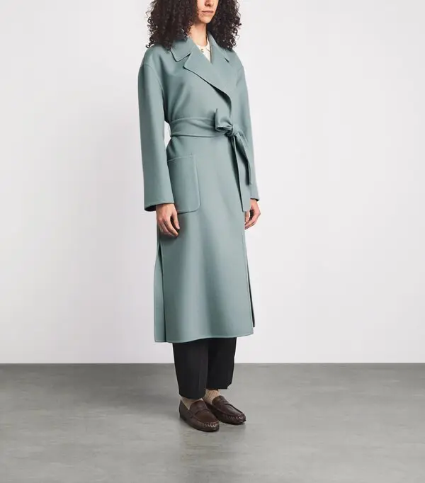 Fabiana Filippi Wool Belted Coat With Embellishment