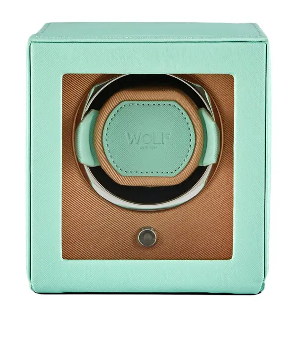 Wolf Cub Watch Winder With Cover - Green
