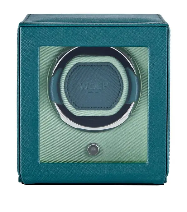 Wolf Cub Watch Winder With Cover - Blue