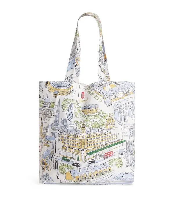 Harrods City Stories Pocket Shopper Bag - Ivory