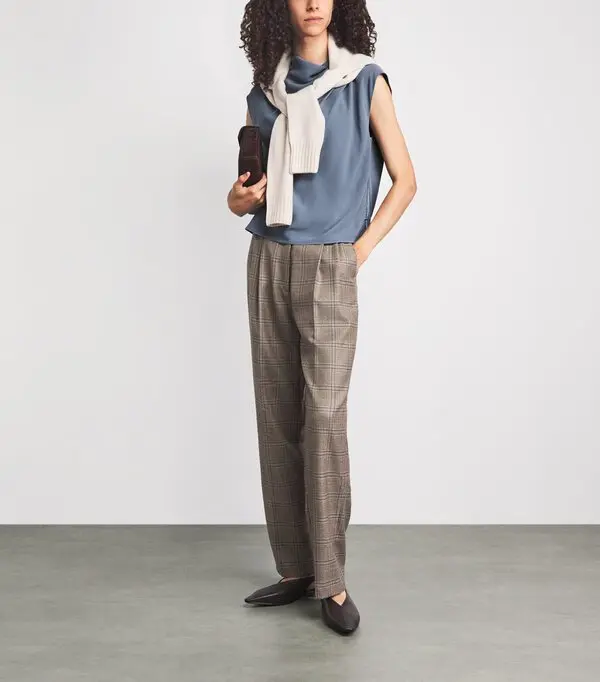 Agnona Sleeveless Draped Blouse