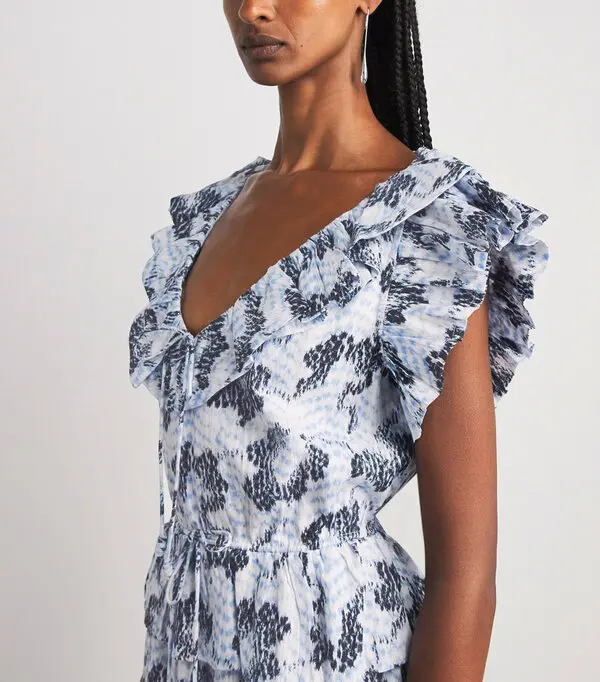 Ulla Johnson Cotton-blend Celie Mini Dress - Blue