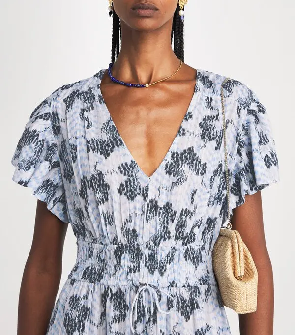 Ulla Johnson Cotton-blend Lyria Midi Dress - Blue