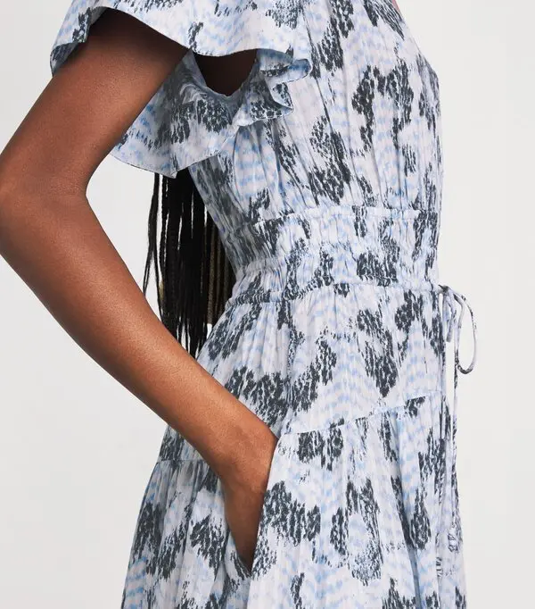 Ulla Johnson Cotton-blend Lyria Midi Dress - Blue