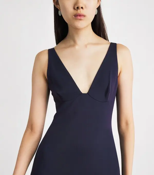 Stella McCartney Georgette Ruffled Asymmetric Gown