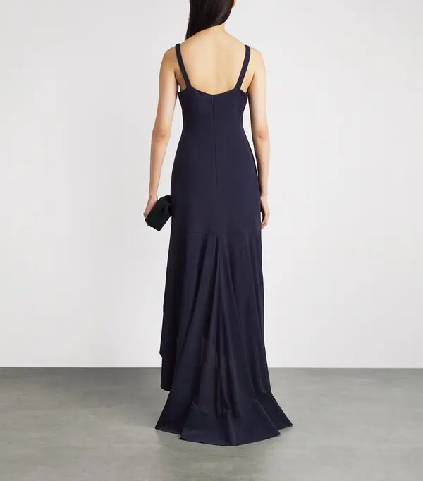 Stella McCartney Georgette Ruffled Asymmetric Gown