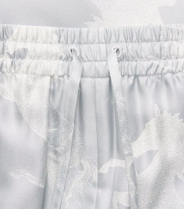 Stella McCartney Silk Horse Print Wide-leg Trousers