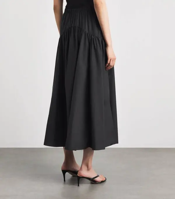 Theory Curved Yoke Midi Skirt