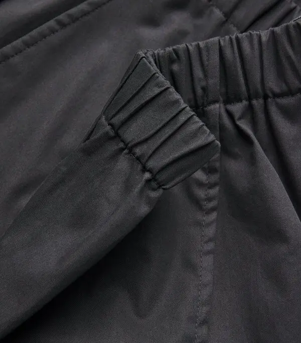 Theory Cotton Parachute Wide-leg Trousers - Black