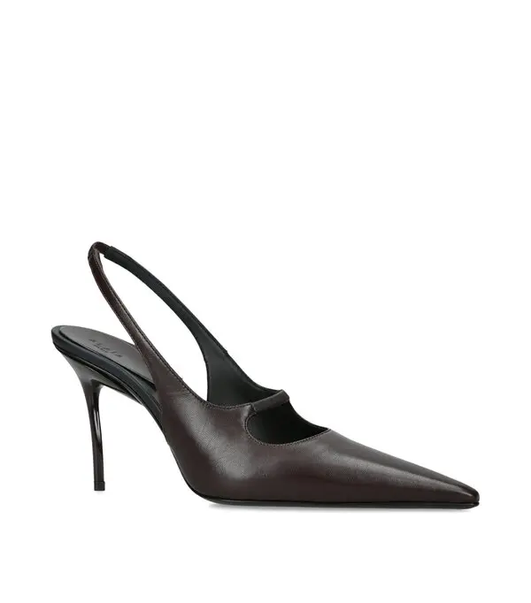 Alaïa Leather Drop Slingback Pumps 90