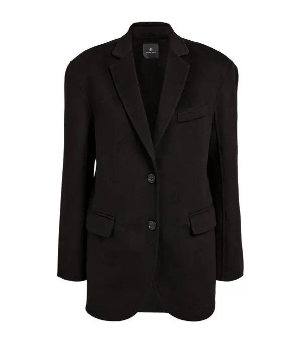 ANINE BING Wool Quinn Blazer - Black