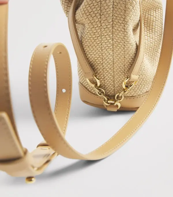 Chloé Small Raffia-effect Clover Carry Top-handle Bag