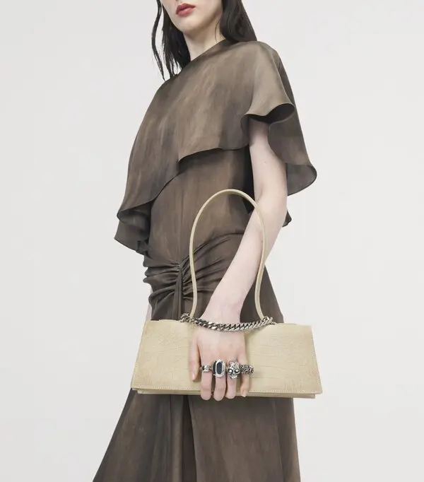 Alexander McQueen Leather Jewelled Top-handle Bag