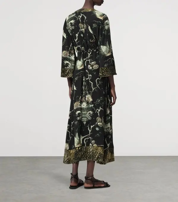 ALLSAINTS Printed Diana Midi Wrap Dress