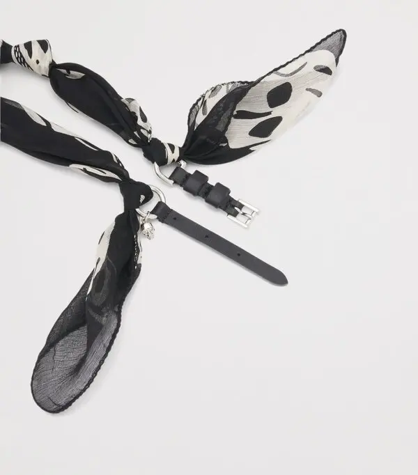 Alexander McQueen Silk Skull Scarf Bracelet
