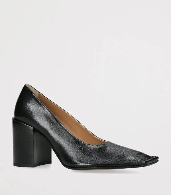 MAISON MARGIELA Leather Piped Heeled Pumps 85