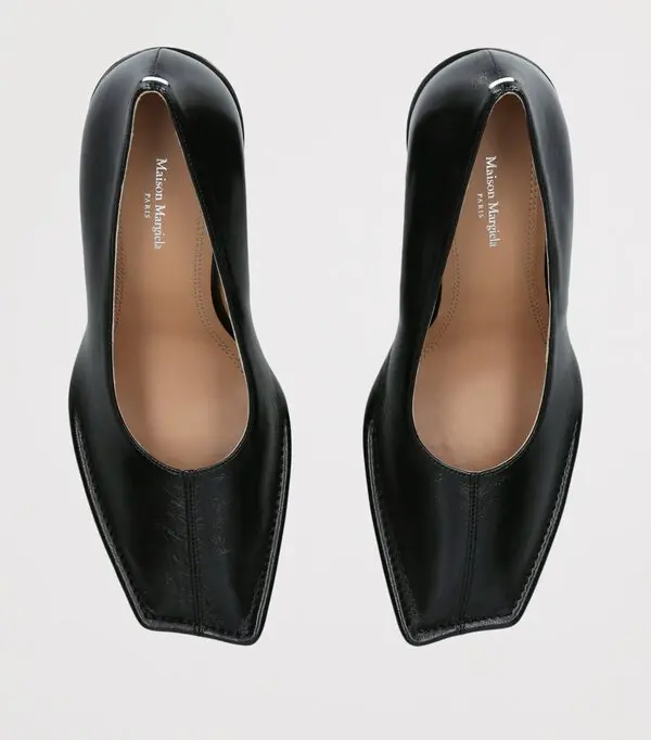 MAISON MARGIELA Leather Piped Heeled Pumps 85