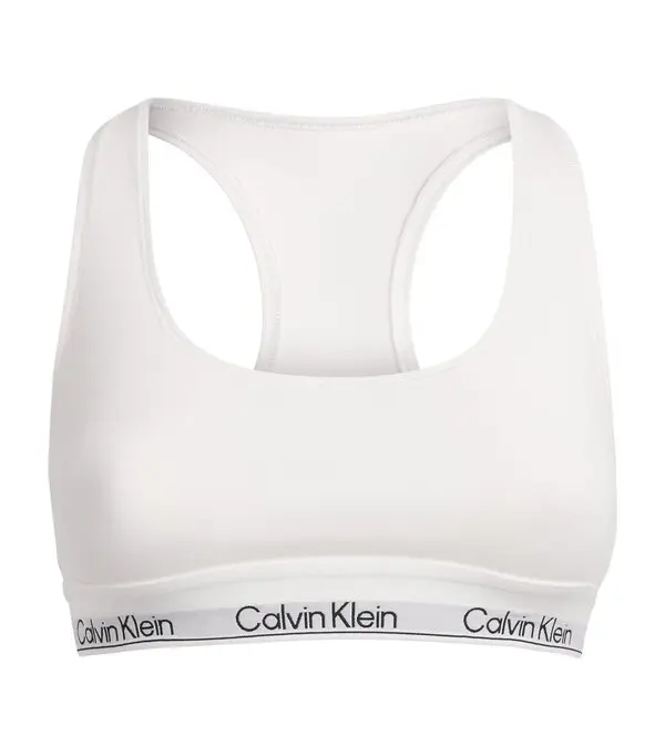 Calvin Klein Cotton-blend Icon Unlined Bralette - White