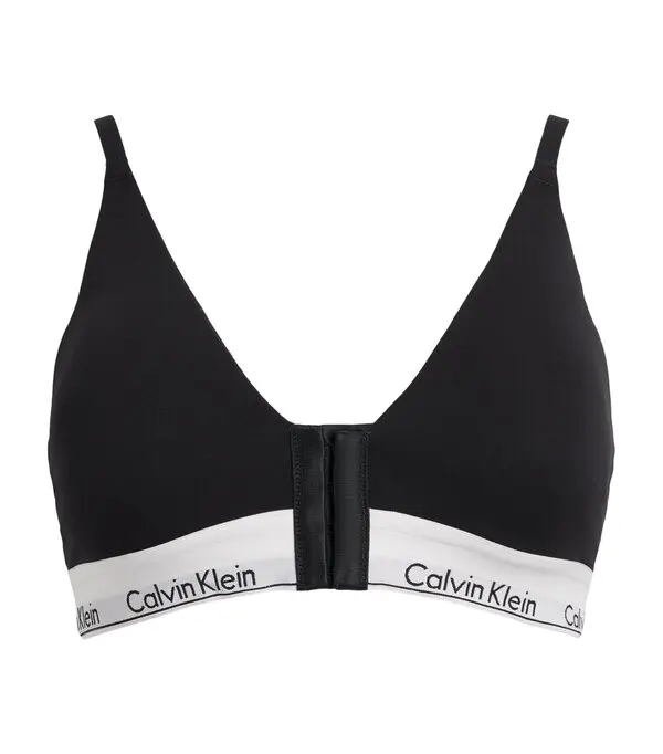 Calvin Klein Cotton-blend Icon Recovery Bra - Black