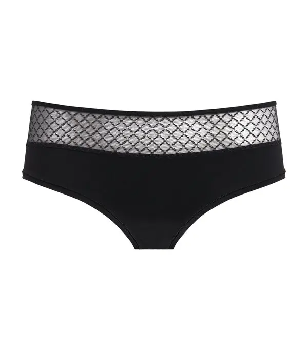 Chantelle Lace-detail Norah Shorty Briefs - Black