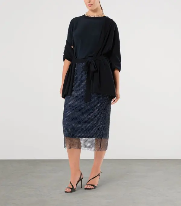 Marina Rinaldi Cashmere Belted Cardigan