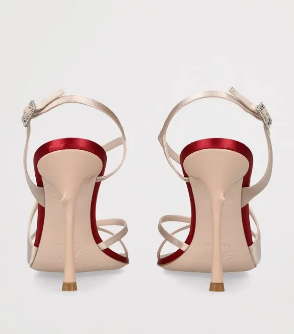 ROGER VIVIER Satin Rose Sandals 85