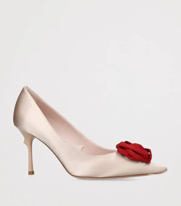 ROGER VIVIER Satin Rose Pumps 85