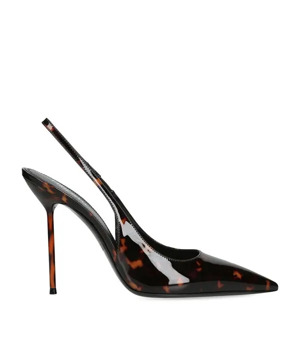 Paris Texas Patent Leather Lidia Slingback Pumps 105 - Brown