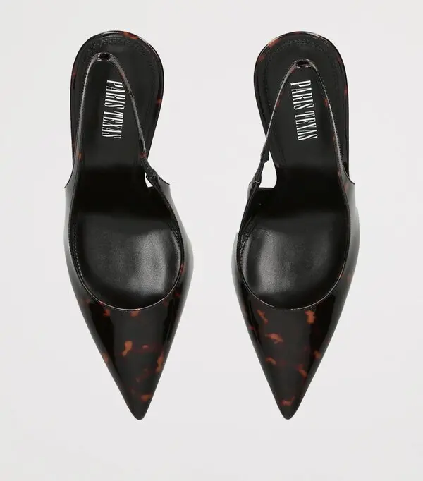 Paris Texas Patent Leather Lidia Slingback Pumps 105 - Brown