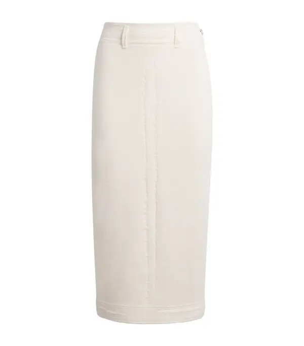 BARRIE Cashmere Cotton Midi Skirt