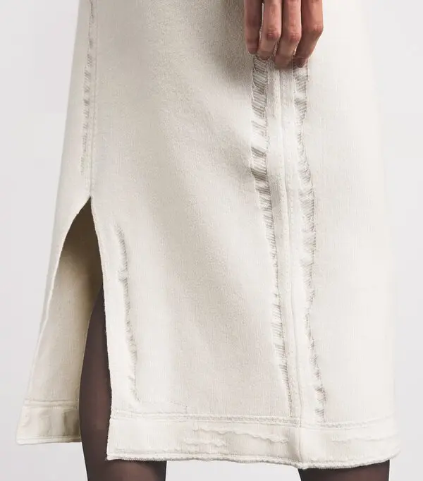 BARRIE Cashmere Cotton Midi Skirt