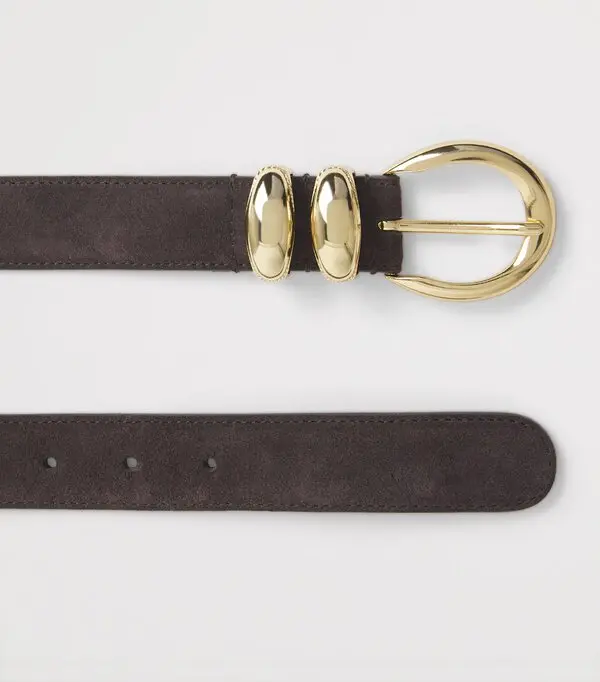 Sandro Suede Buckle Belt
